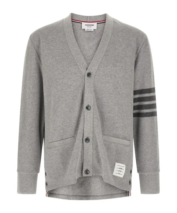 Thom Browne Bar Honeycomb Knit Cardigan - No