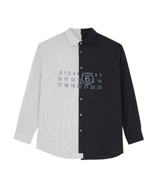 MAISON MARGIELA Two-tone Poplin Shirt - Black