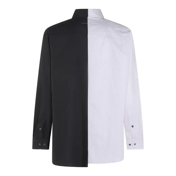 MAISON MARGIELA Two-tone Poplin Shirt - Black
