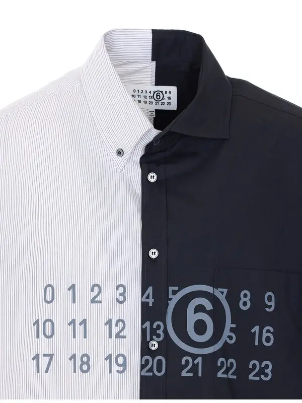 MAISON MARGIELA Two-tone Poplin Shirt - Black