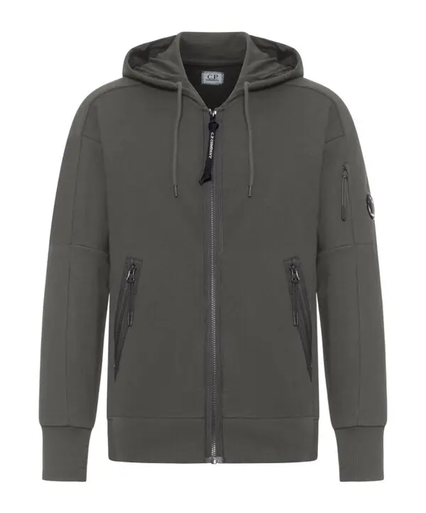 C.P. COMPANY Zip Hoodie - Black
