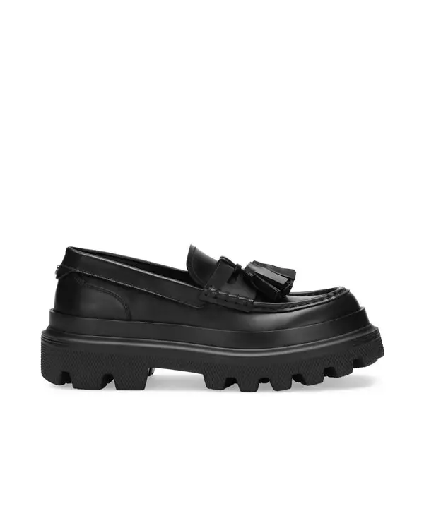 Dolce & Gabbana Chunky Sole Loafers With Tassel Detail - Black