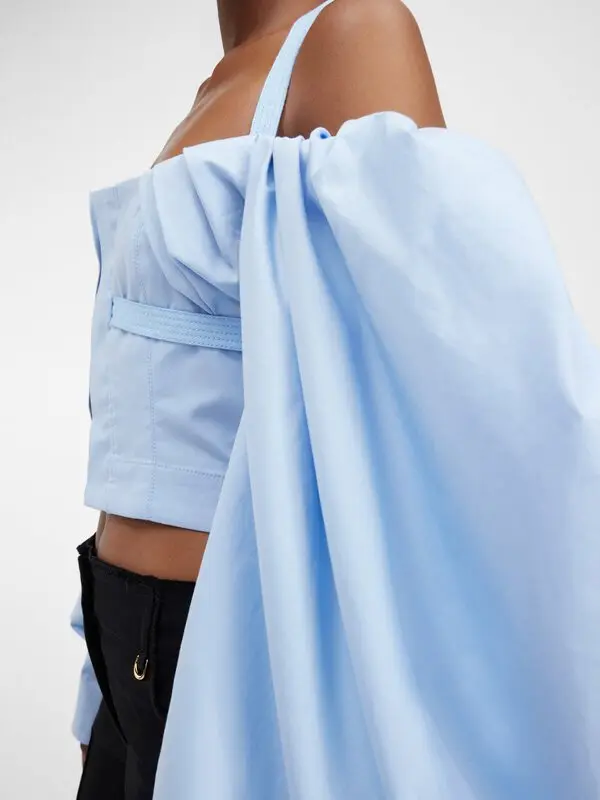 Jacquemus Off-shoulder Poplin Blouse