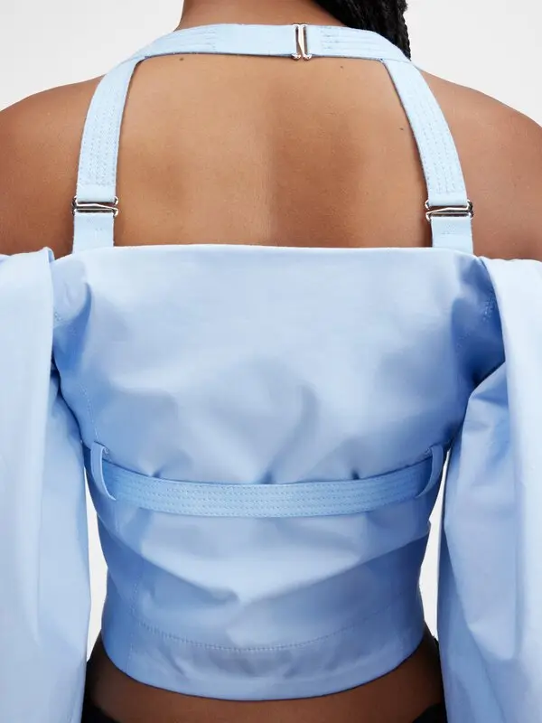 Jacquemus Off-shoulder Poplin Blouse