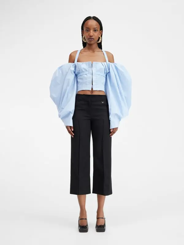 Jacquemus Off-shoulder Poplin Blouse