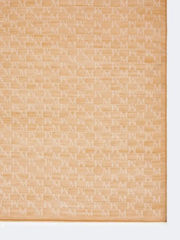 Max Mara Panire Monogram Patterned Frayed Edge Scarf - Bronze