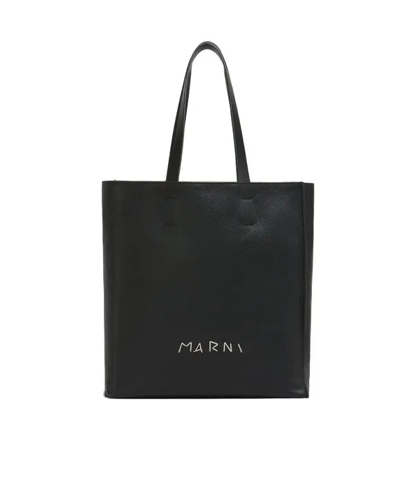 Marni Logo Detailed Handbag - Black