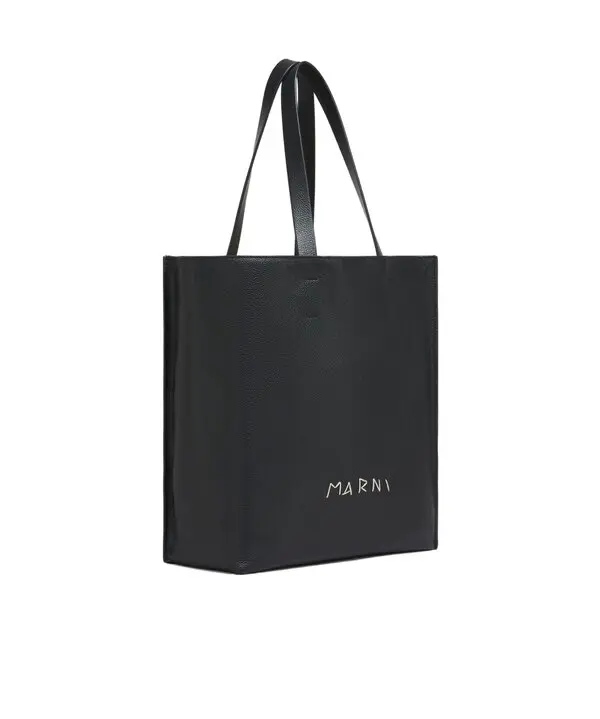 Marni Logo Detailed Handbag - Black
