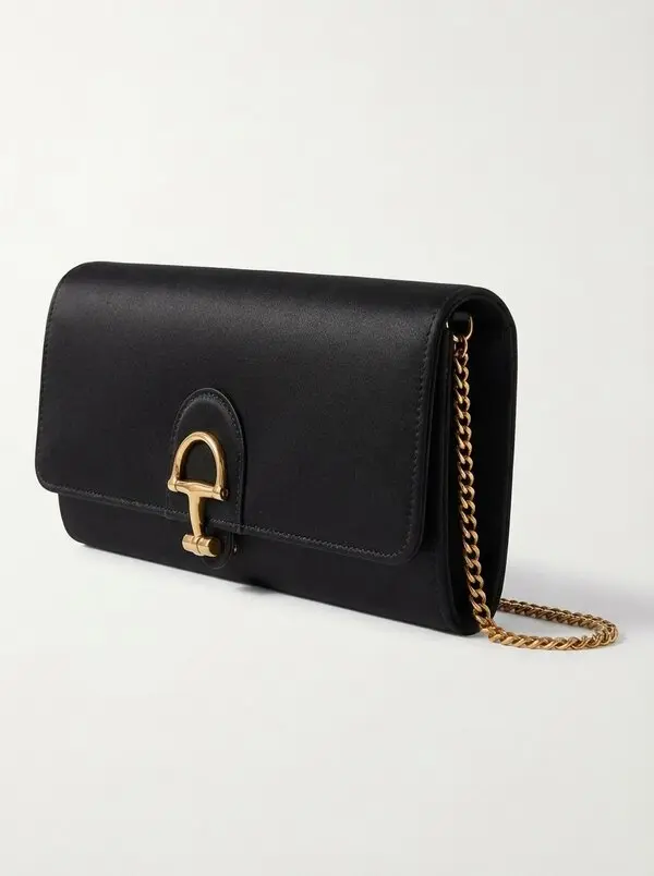 Gucci 73 Clutch With Half Horsebit Chain Strap