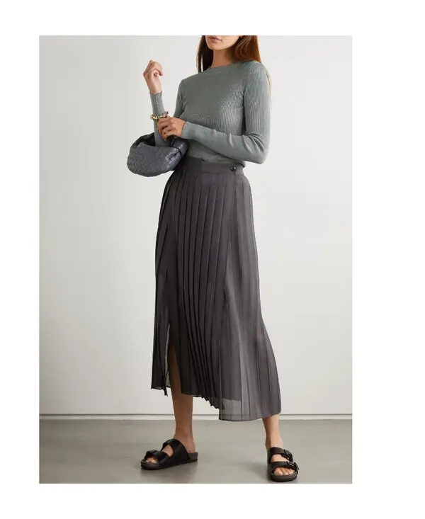 Brunello Cucinelli Ribbed Metallic Pullover