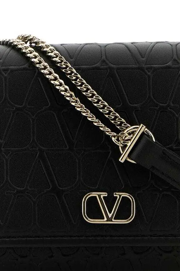 Valentino Garavani Logo Plaque Foldover Top Wallet