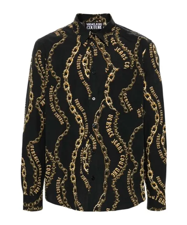 Versace Chain Couture Cotton Shirt