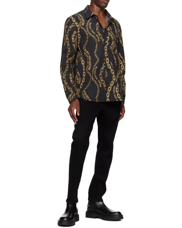 Versace Chain Couture Cotton Shirt