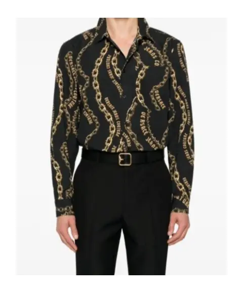 Versace Chain Couture Cotton Shirt