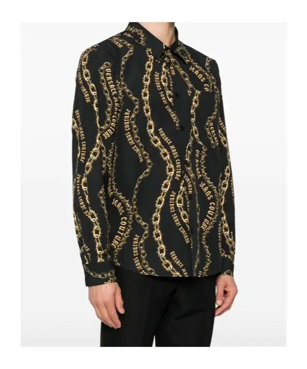 Versace Chain Couture Cotton Shirt