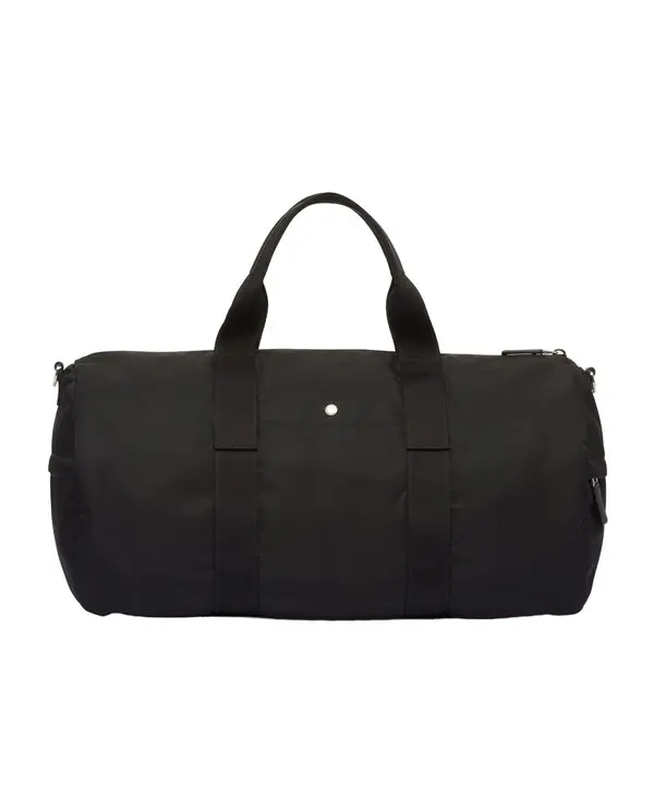 Prada Logo Plaque Zip-up Duffle Bag