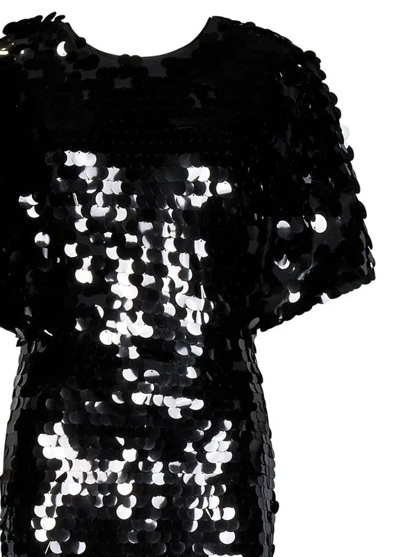 ROTATE BY BIRGER CHRISTENSEN Sequin Embellished Short Sleeve Dress