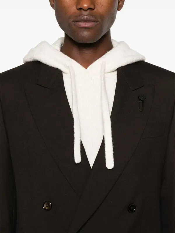 LARDINI Double-breasted Blazer - Black