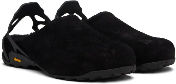 ROA Waxed Calfskin Suede Loafers - Black