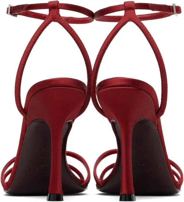 JIMMY CHOO Leo 100 Sandals - Ruby Red