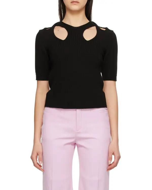 Chloé Cut-out Knitted Top