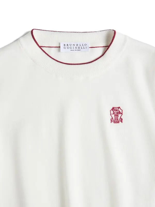 Brunello Cucinelli Logo Knit T-shirt