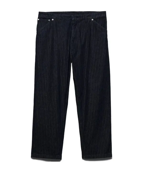 Prada Enamel Triangle Logo Tapered Leg Trousers