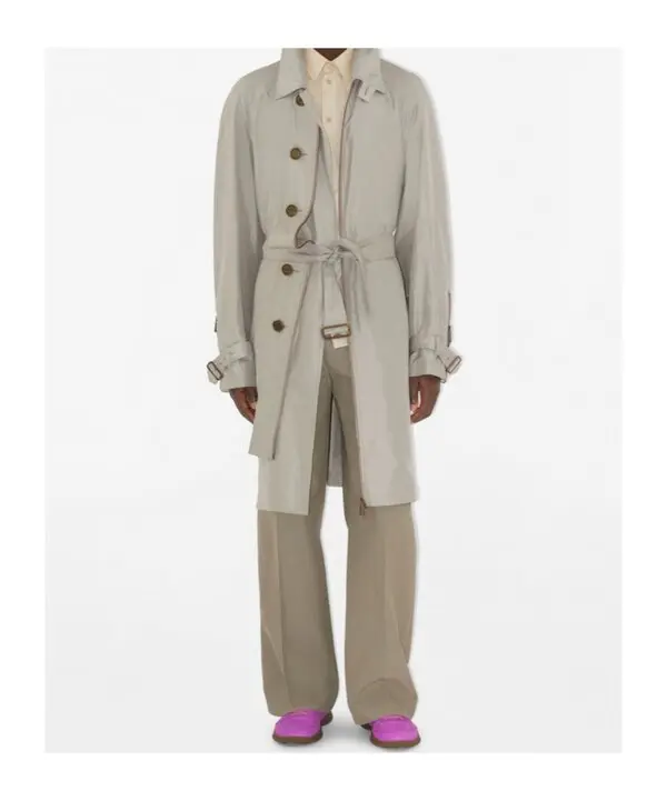 Burberry Single-breasted Belted Coat