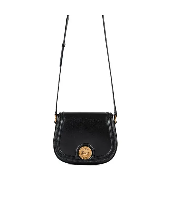 Chloé Horse Medal Saddle Crossbody Bag - Black