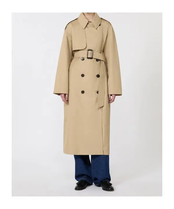 Max Mara Belted Cotton Trench Coat - Colonial