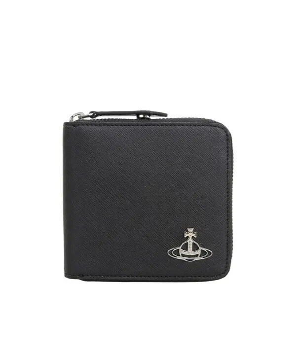 VIVIENNE WESTWOOD Square Wallet With Rounded Corners - Black