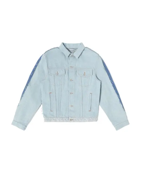 Heron Preston Patchwork Denim Jacket - Blue