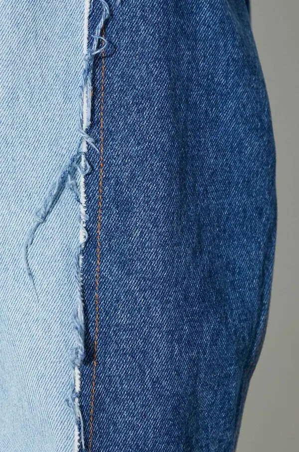 Heron Preston Patchwork Denim Jacket - Blue