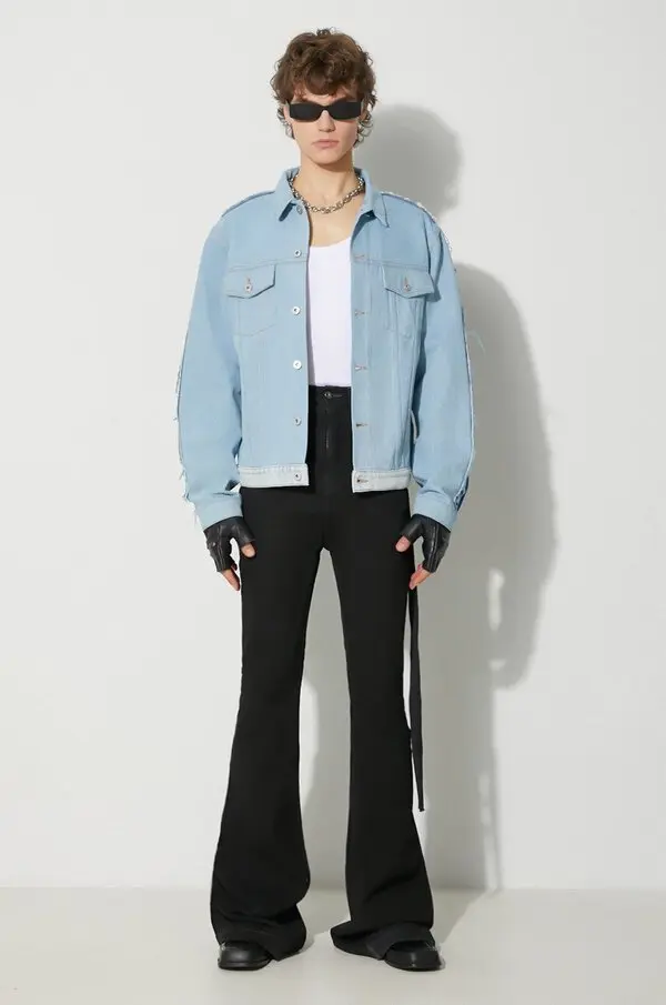 Heron Preston Patchwork Denim Jacket - Blue