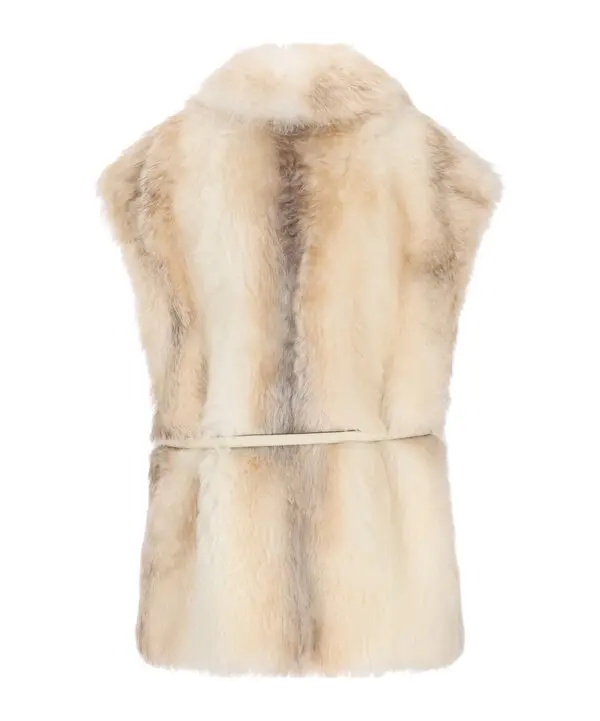 Gucci Sleeveless Shearling Belted Gilet