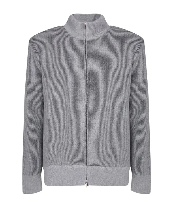 LARDINI High-neck Zipped Cardigan