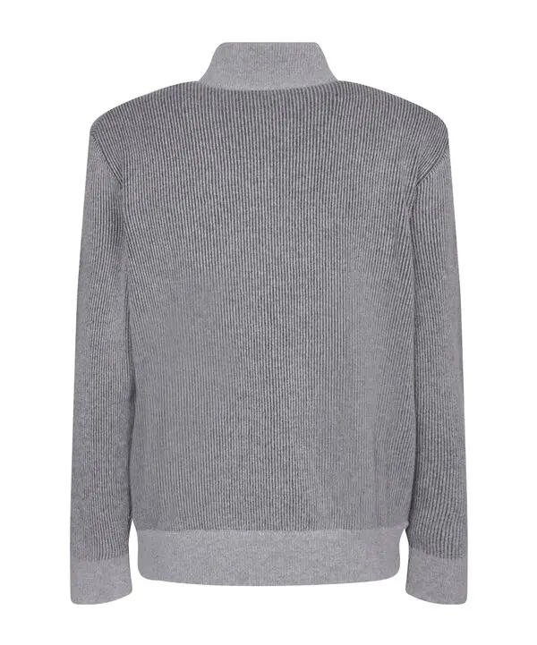 LARDINI High-neck Zipped Cardigan