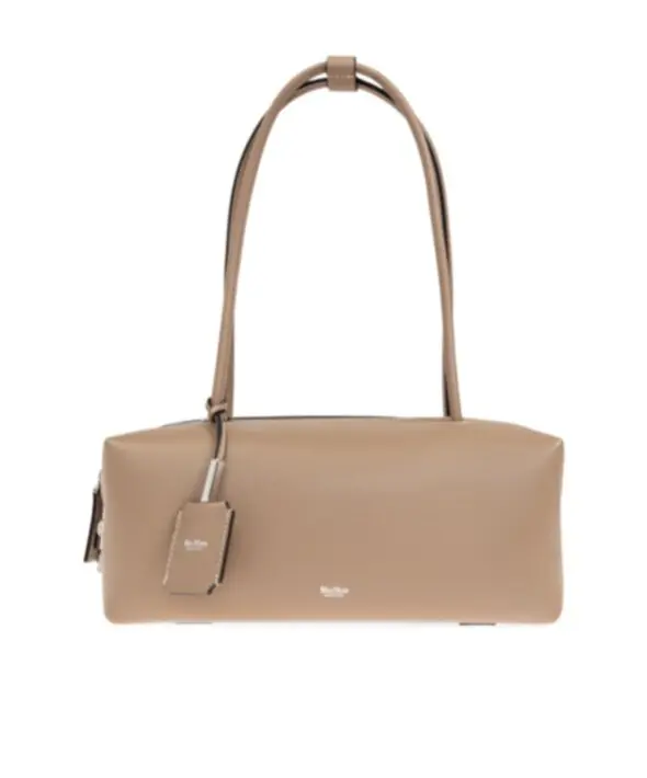 Max Mara Leather Shoulder Bag - Beige