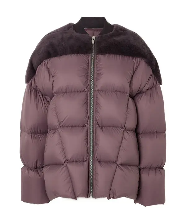 Rick Owens Quilted Padded Oversized Bomber Jacket