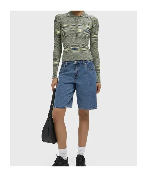GANNI Spacedyed Knit Polo Top