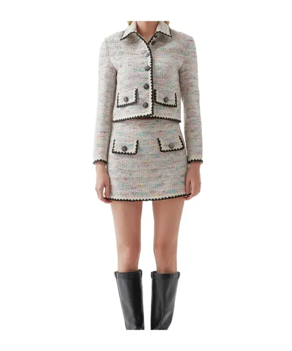 Marissa Chiara Long-sleeved Jacket With Lapel Collar