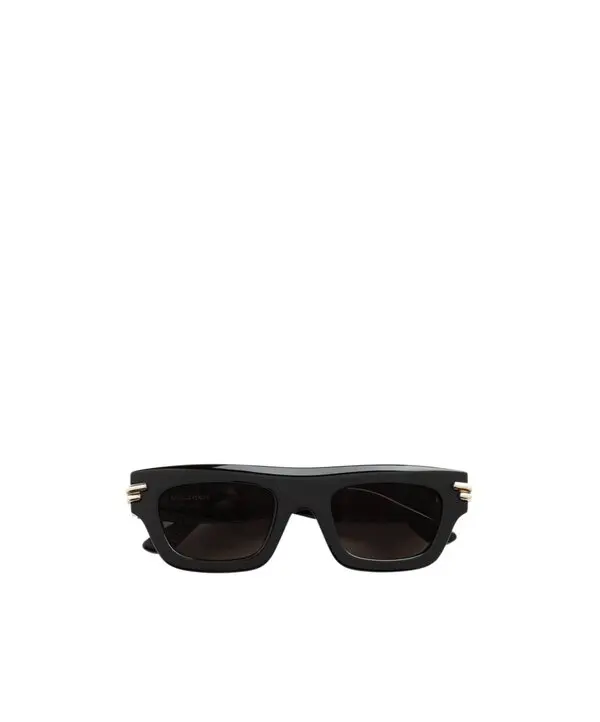 Bottega Veneta Rectangle Frame Sunglasses - Black/grey