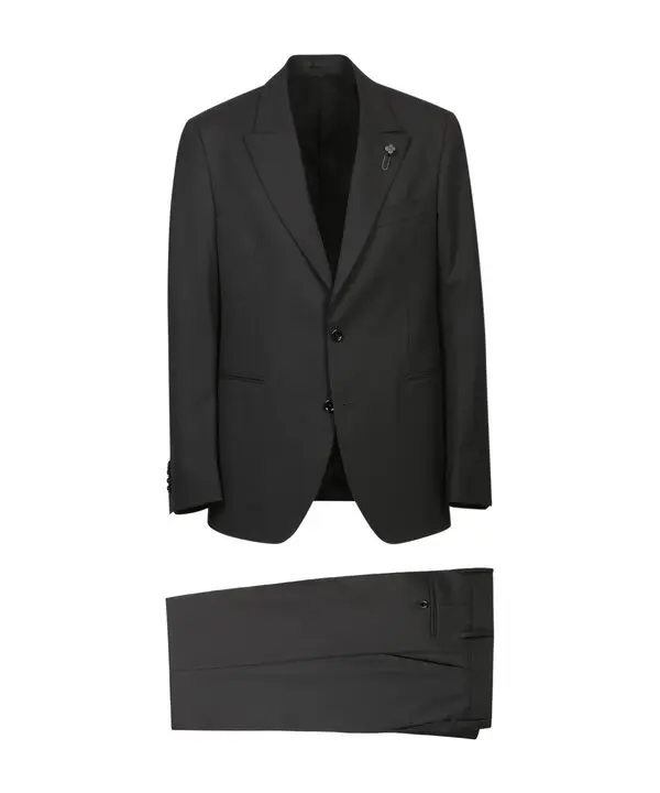LARDINI Single Breasted Two-piece Suit - Black