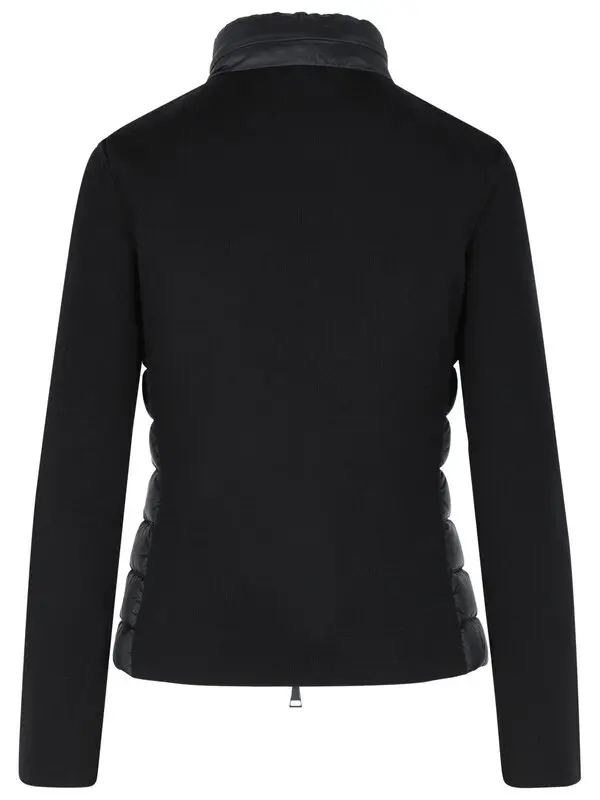 Moncler Quilted Zip-up Cardigan - Black
