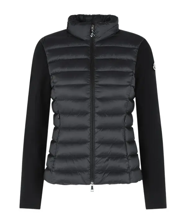 Moncler Quilted Zip-up Cardigan - Black