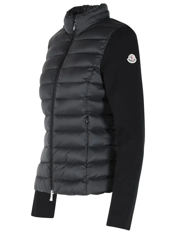Moncler Quilted Zip-up Cardigan - Black