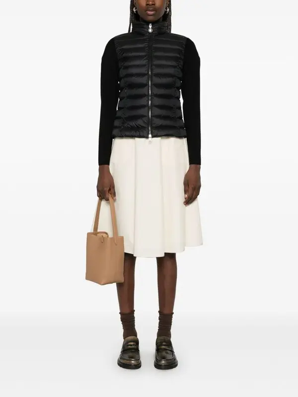 Moncler Quilted Zip-up Cardigan - Black