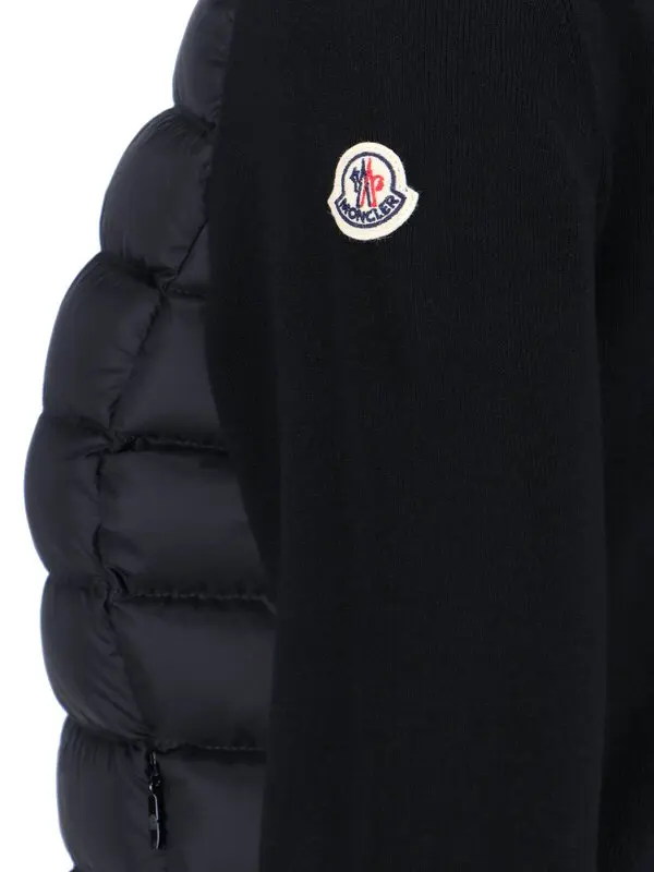 Moncler Quilted Zip-up Cardigan - Black