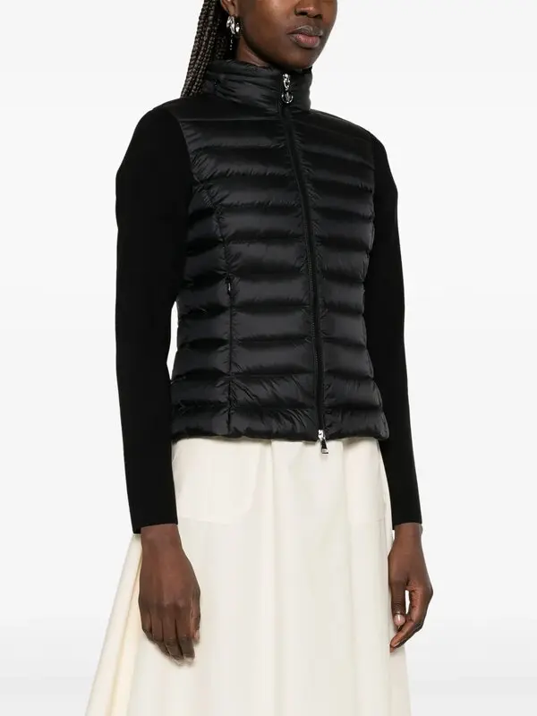 Moncler Quilted Zip-up Cardigan - Black
