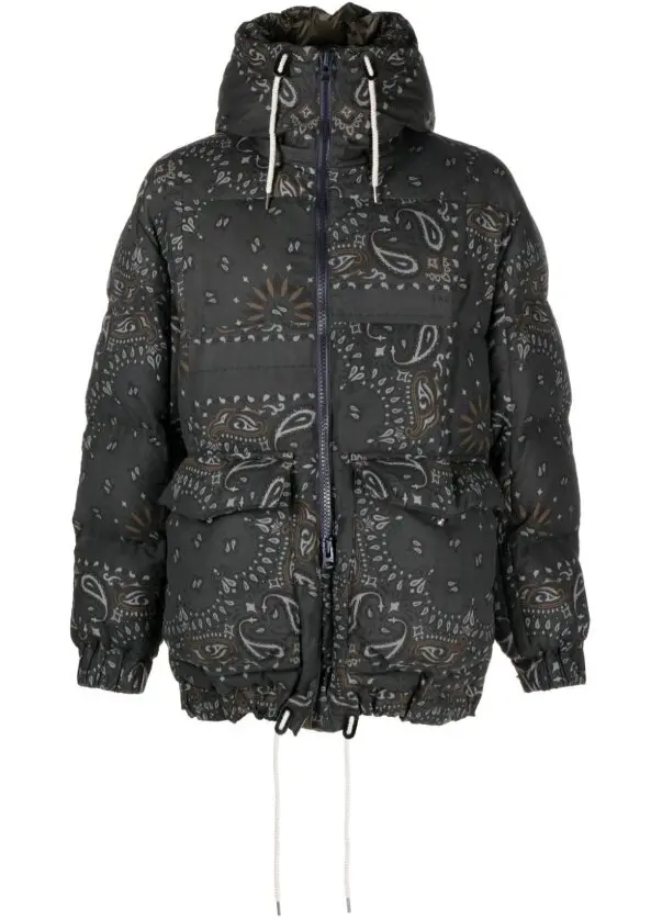 Sacai Bandana-print Padded Jacket
